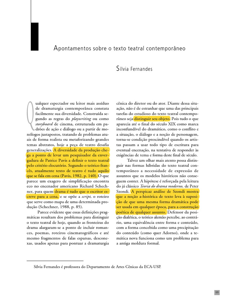 Apontamentos Sobre o Texto Teatral Contemp | PDF | Teatro | Anton Chekhov