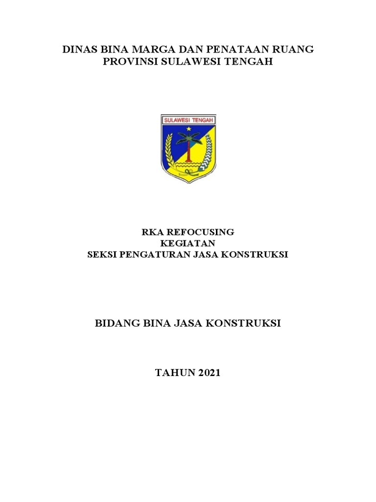 RKA Refocusing Dinas Bina Marga 2021 | PDF
