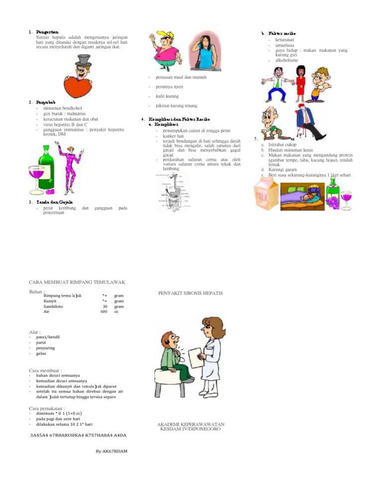 Leaflet Sirosis Hepatis | PDF