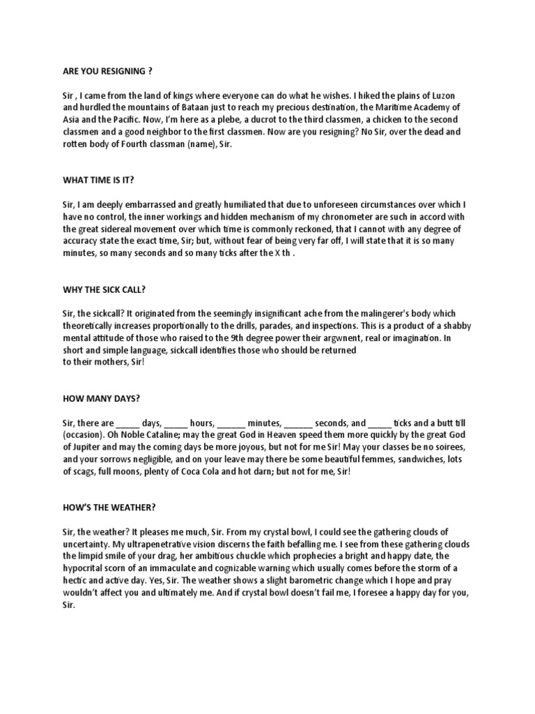 Plebe Knowledge | PDF