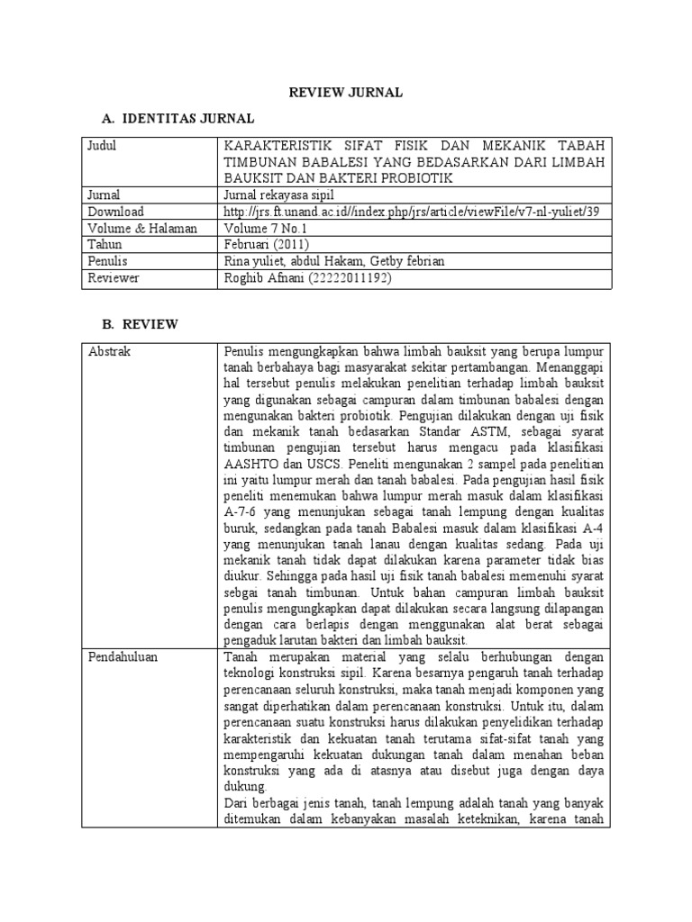 Template Review Jurnal | PDF