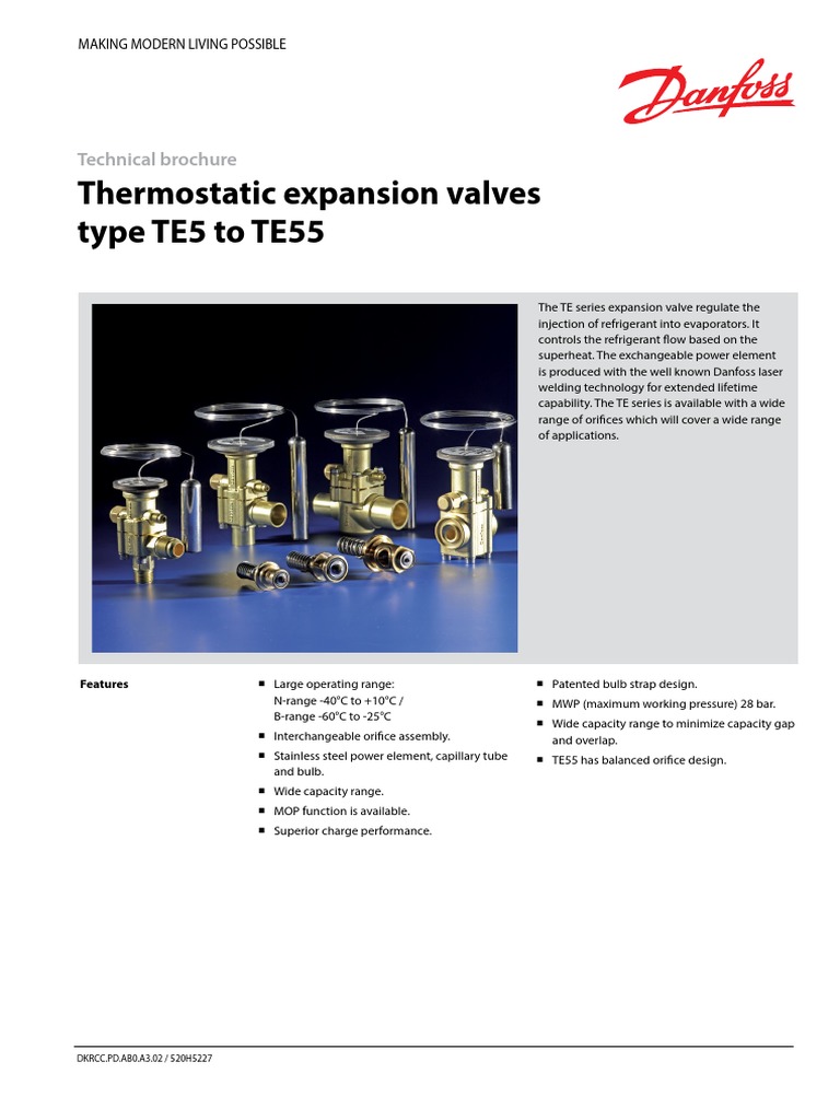 Danfoss TE5 Expansion Valve Manual | PDF | Mechanical Engineering ...