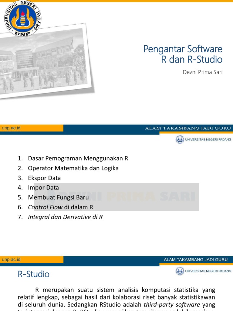 Pengantar Software R - Compressed | PDF