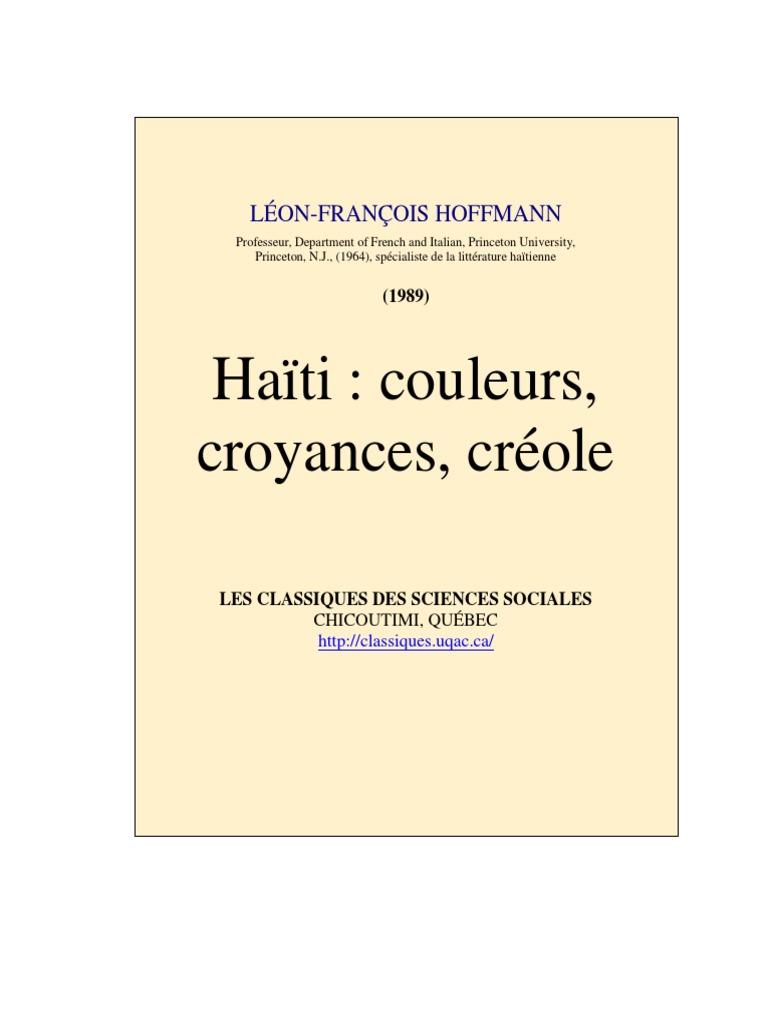 Haiti Couleurs Croyances Creole | PDF
