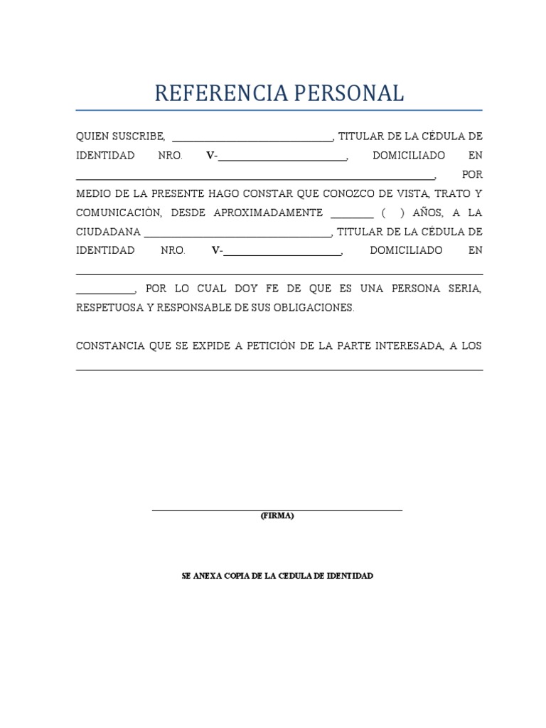 Modelo de Referencia Personal | PDF