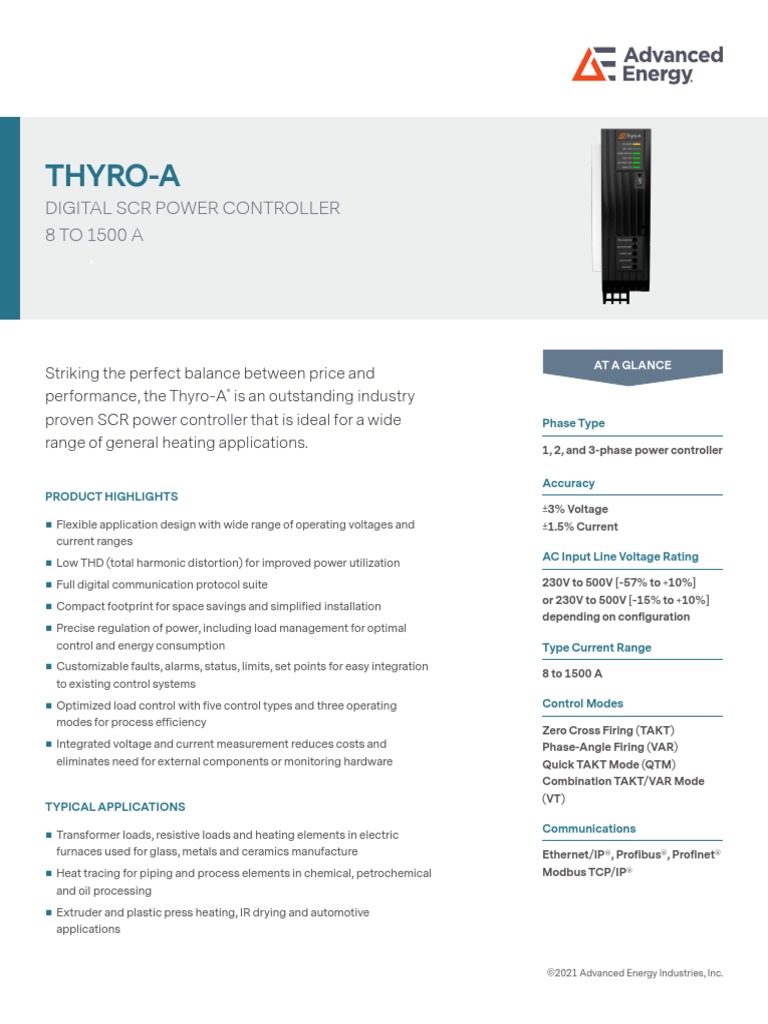 En SCR Thyro A Data Sheet | PDF | Usb | Power Supply
