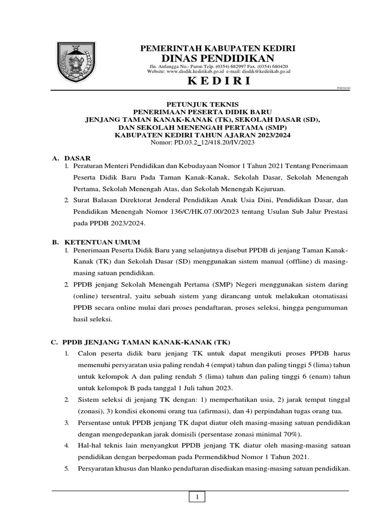 Juknis PPDB 2023 Final Ok | PDF