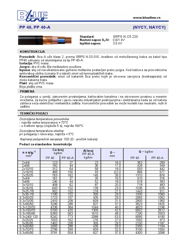 02 Kabl PP 40 (A) (NYCY, NAYCY) | PDF