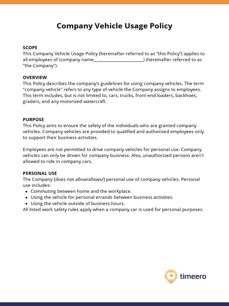 62a361c98518ea5b613d4a53 - Company Vehicle Policy | PDF 62a361c98518ea5b613d4a53 - Company Vehicle Policy | PDF
