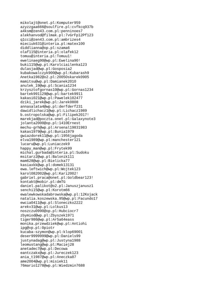 13K COMBOLIST Poland UHQ NEW BY LORD ALI | PDF