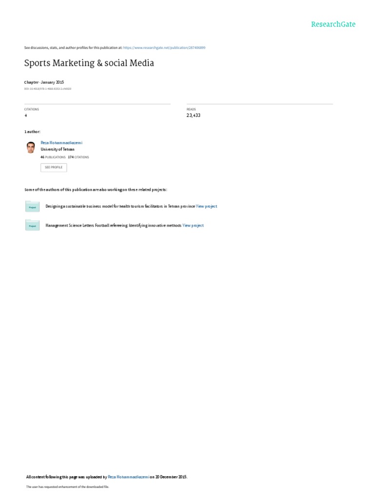 2015 - Handbook - Social Media and Sport Management | Download Free PDF ...