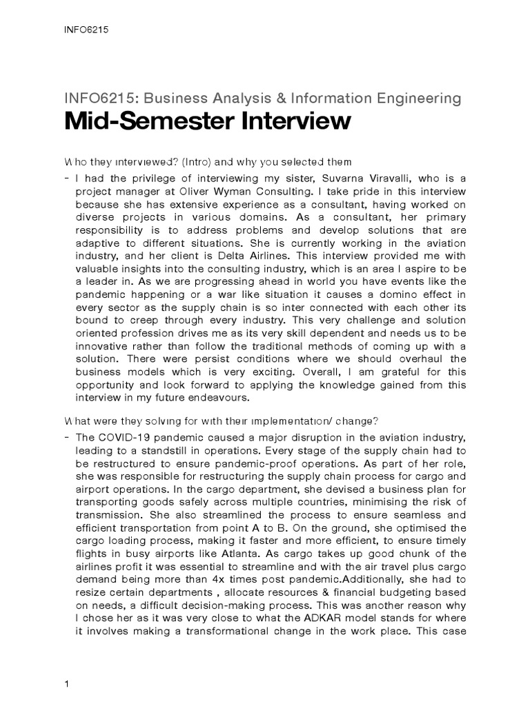Mid Sem | PDF | Consultant | Supply Chain