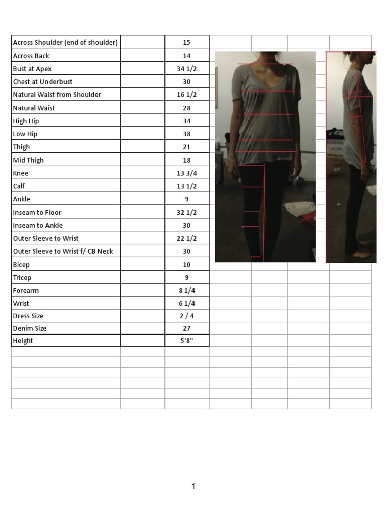 Shop Bop Body Measurement | PDF