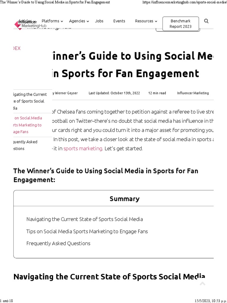 The Winner's Guide To Using Social Media in Sports For Fan Engagement ...