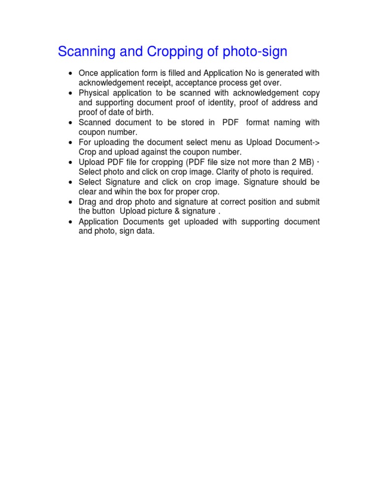 Scanning and Cropping of Photo Sign | PDF