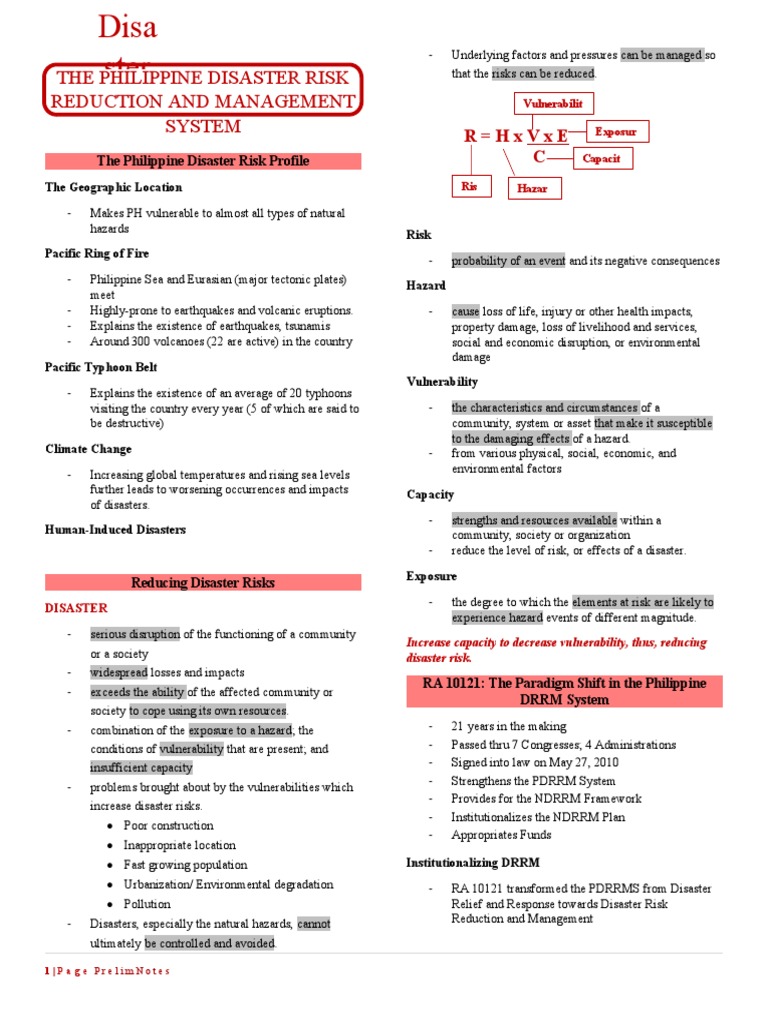 The Philippine Disaster Risk Reduction and Management System | PDF ...