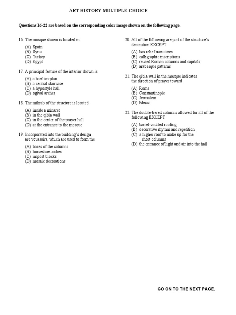 Midterm Activity Quiz in Art 2 | PDF | Mosque | Architectural Design