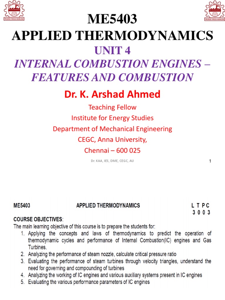 Unit 4 | PDF | Engines | Internal Combustion Engine