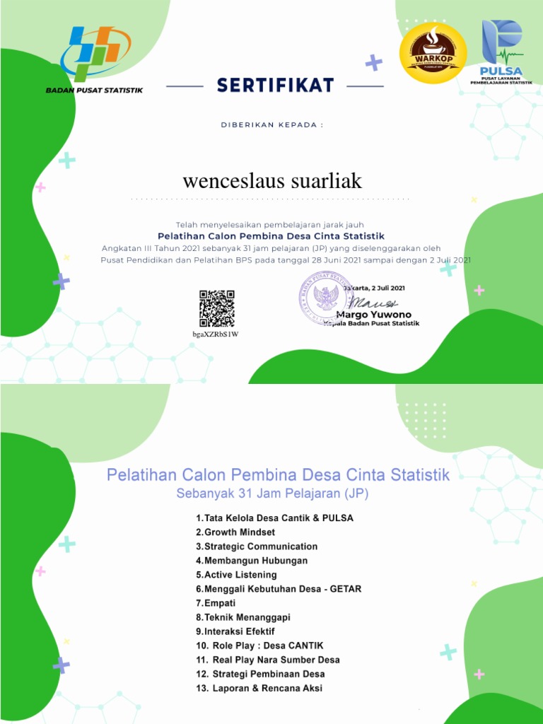 Sertifikat Desa Cantik | PDF