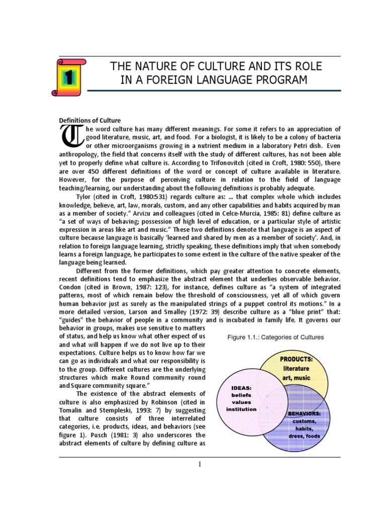Understanding Culture in Language Learning | PDF | Clothing | Value ...