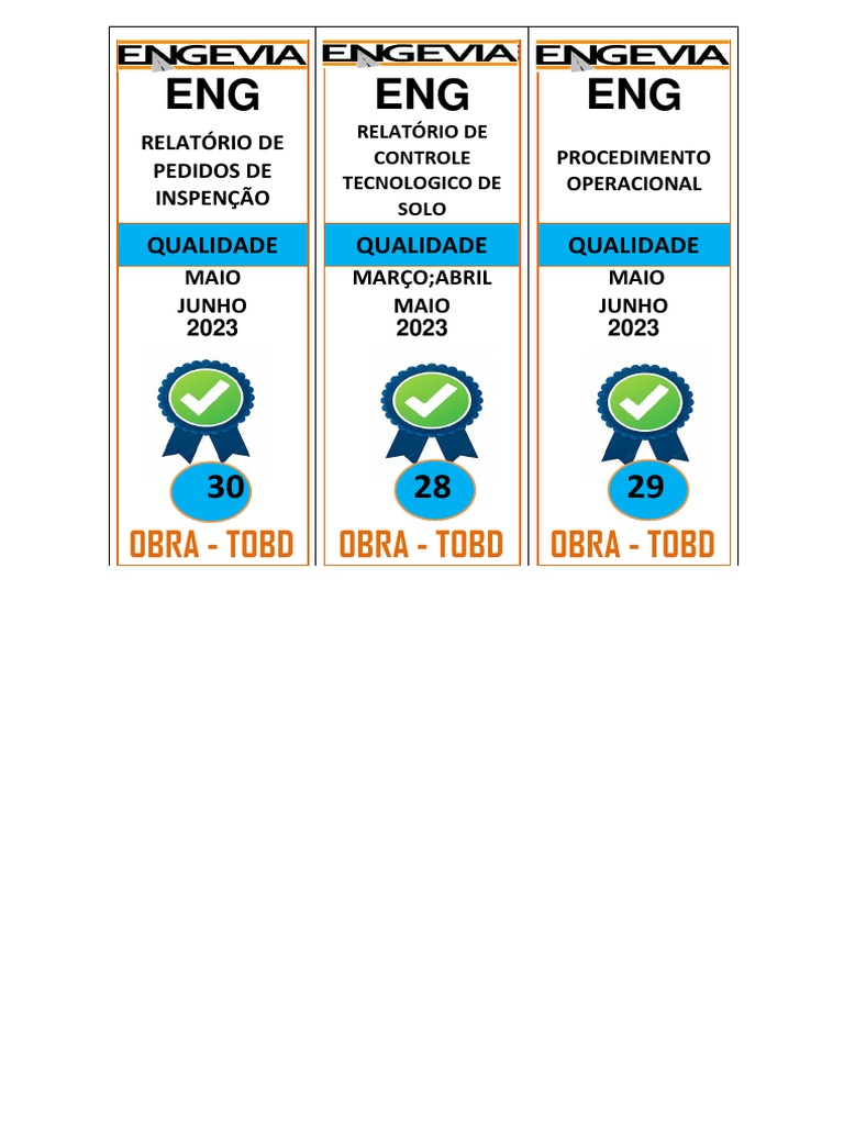 Modelo de Etiquetas Engevia-TOBD | PDF