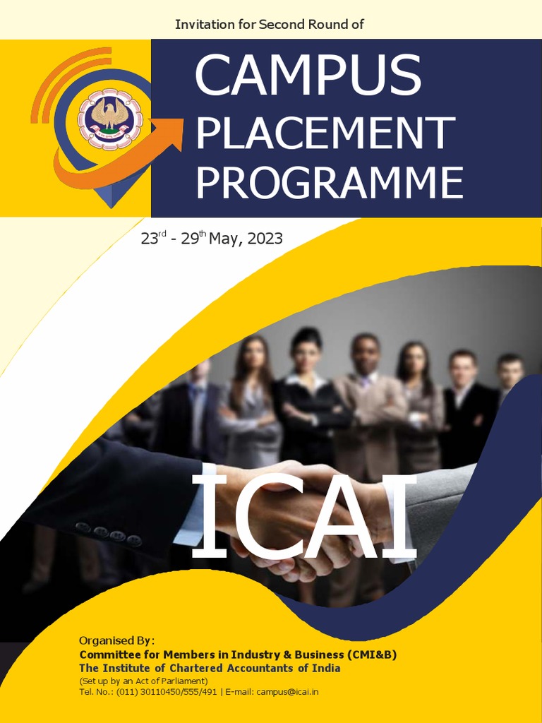 ICAI Second Round Campus Placement 2023 | PDF | Accounting | Business