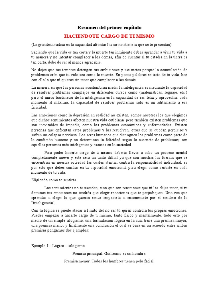 Resumen Del Primer Capítulo | PDF