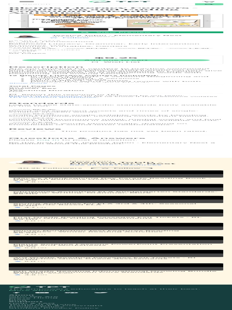 Blends Literacy Centers - Beginning and Ending Co | PDF | Syllable ...
