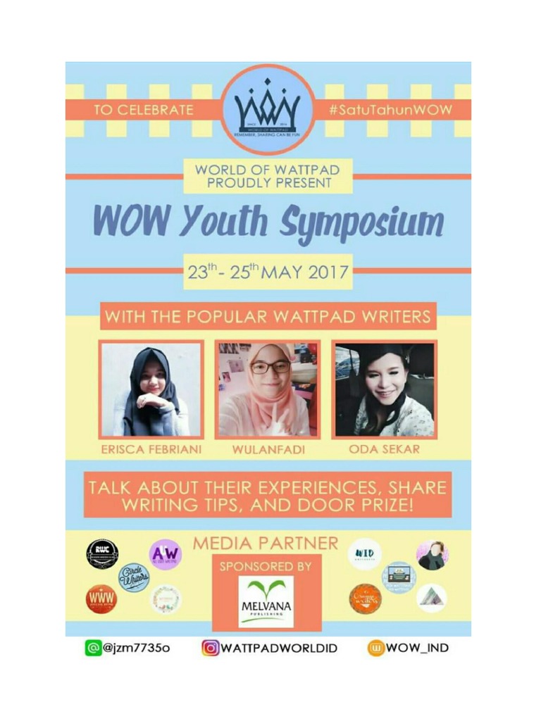Welcome To World of Wattpad Youth Symposium | PDF