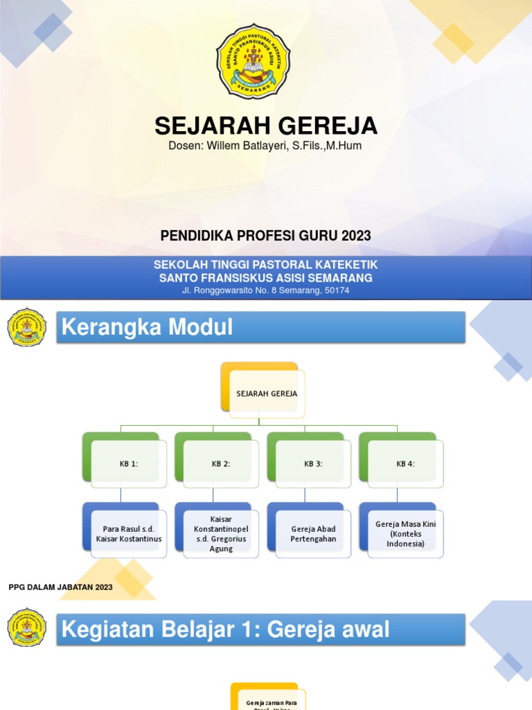 Pendalaman Materi Sejarah Gereja Ppt Ppg Kelas 3 Pdf