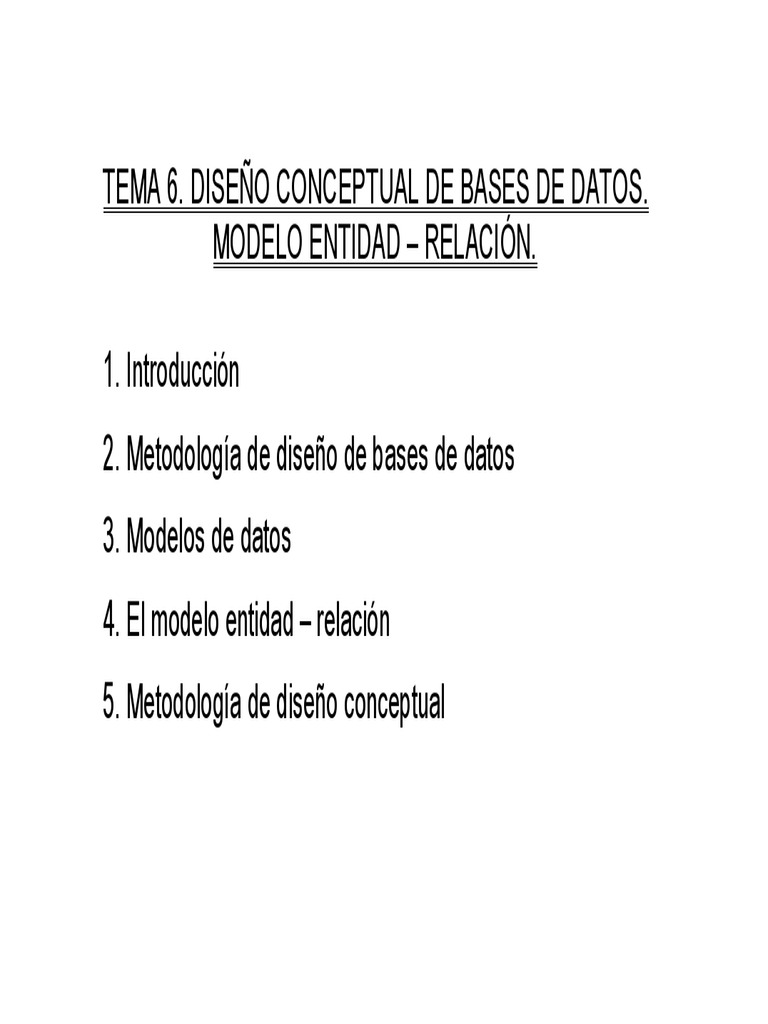 LECCIÓN 3 Diseño Conceptual de La Base de Datos | PDF