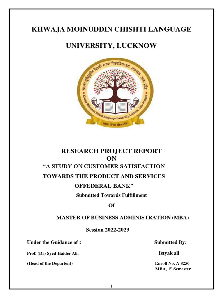 Research Project | PDF | Banks | Customer Satisfaction