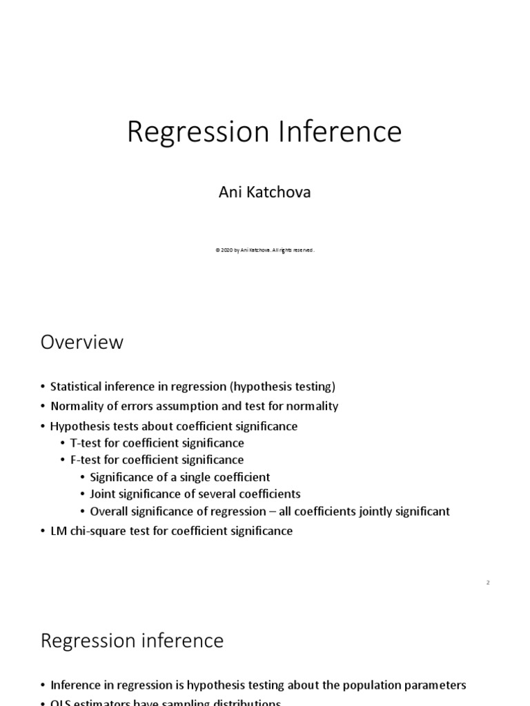 4 Regression Inference | PDF | P Value | Statistical Significance