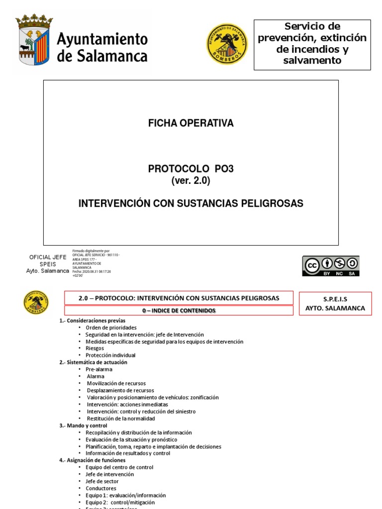 PO3 - Procedimiento Operativo Sustancias Peligrosas Ver 2.0 | PDF | Residuos | Agua