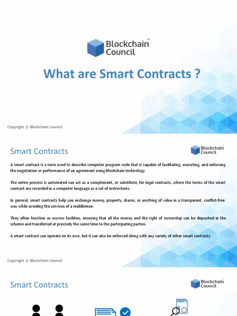 8.1 What Are Smart Contracts | PDF | Information Technology | Computing