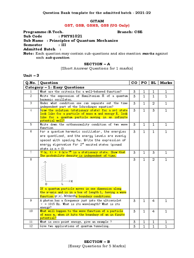 Module 3 - Question Bank | PDF