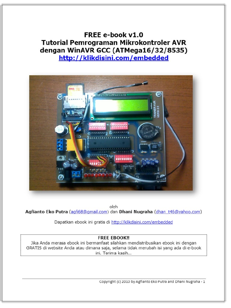 FREE Ebook v1.0 Tutorial Pemrograman Mikrokontroler AVR Dengan WinAVR GCC (ATMega16!32!8535 ...