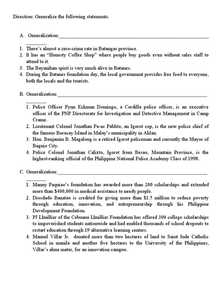 Generalization | PDF