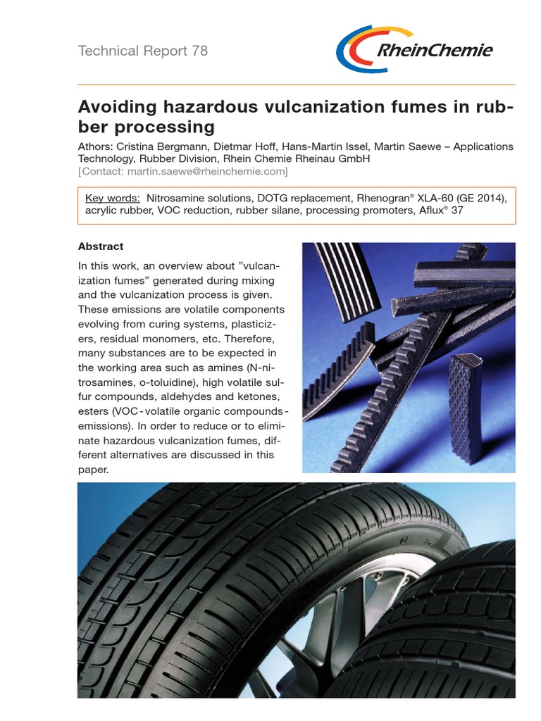TK78 - Avoiding Hazardous Vulcanization Fumes in Rubber Processing | PDF