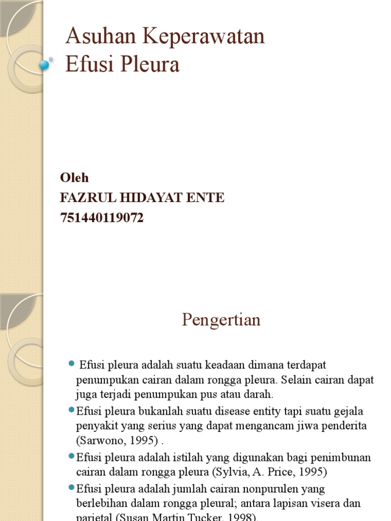 Askep Efusi Pleura | PDF