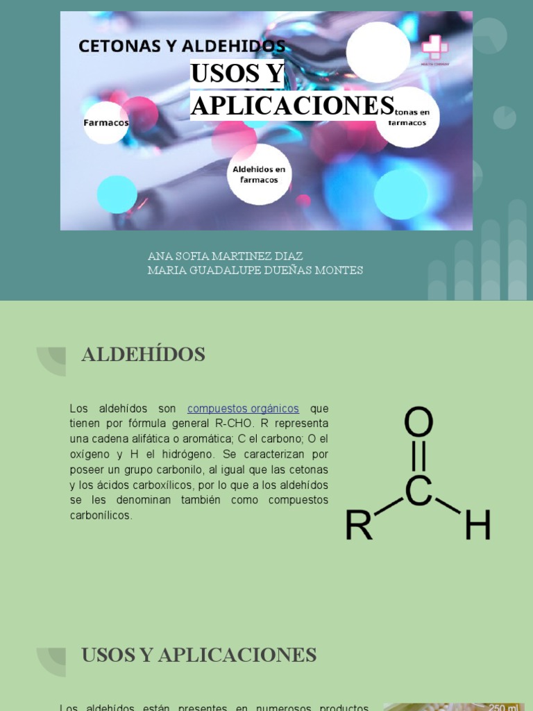 Usos y Aplicaciones de Aldehidos y Cetonas | PDF | Cetona | Aldehído