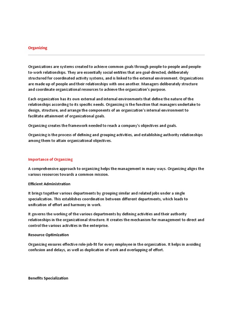 MP Module 2 | PDF | Organizational Structure | Division Of Labour
