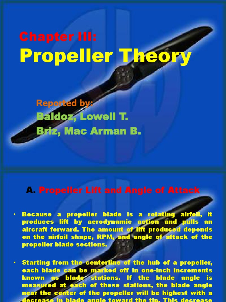 Propeller Theory: Baldoz, Lowell T. Briz, Mac Arman B | PDF | Propeller ...
