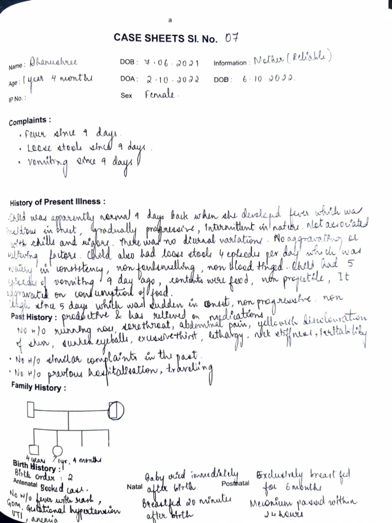 Pedia Cases 7 To 9 | PDF