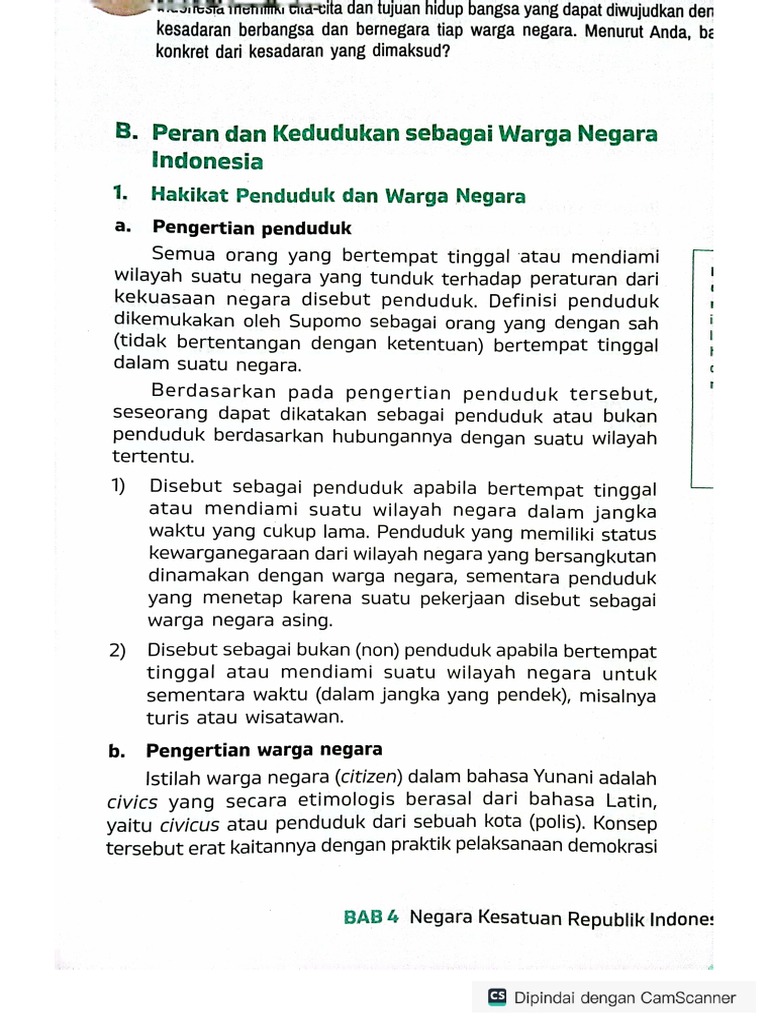 Peran Dan Kedudukan Sebagai Warga Negara Indonesia | PDF