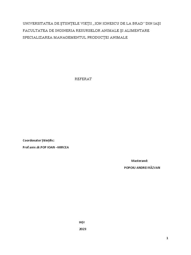 Proiect Andrei Nutritie Master | PDF