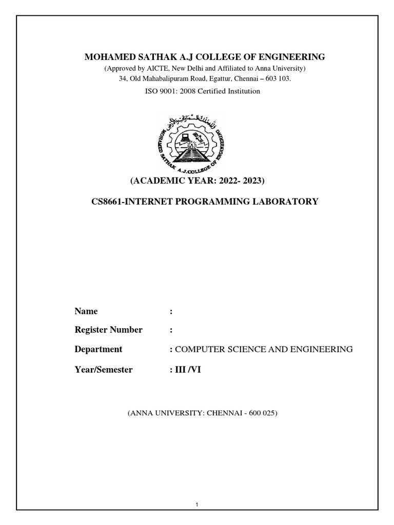 Ip Lab Manual Final Pdf