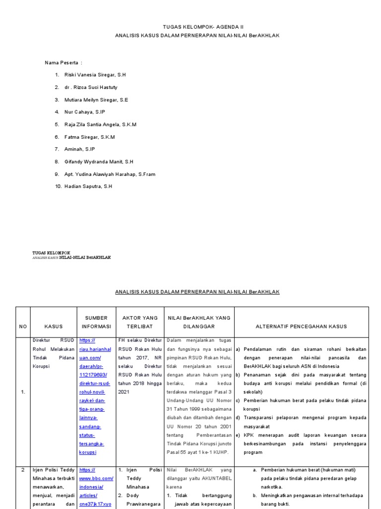 Tugas Kelompok Ke 3 Agenda 2 | PDF