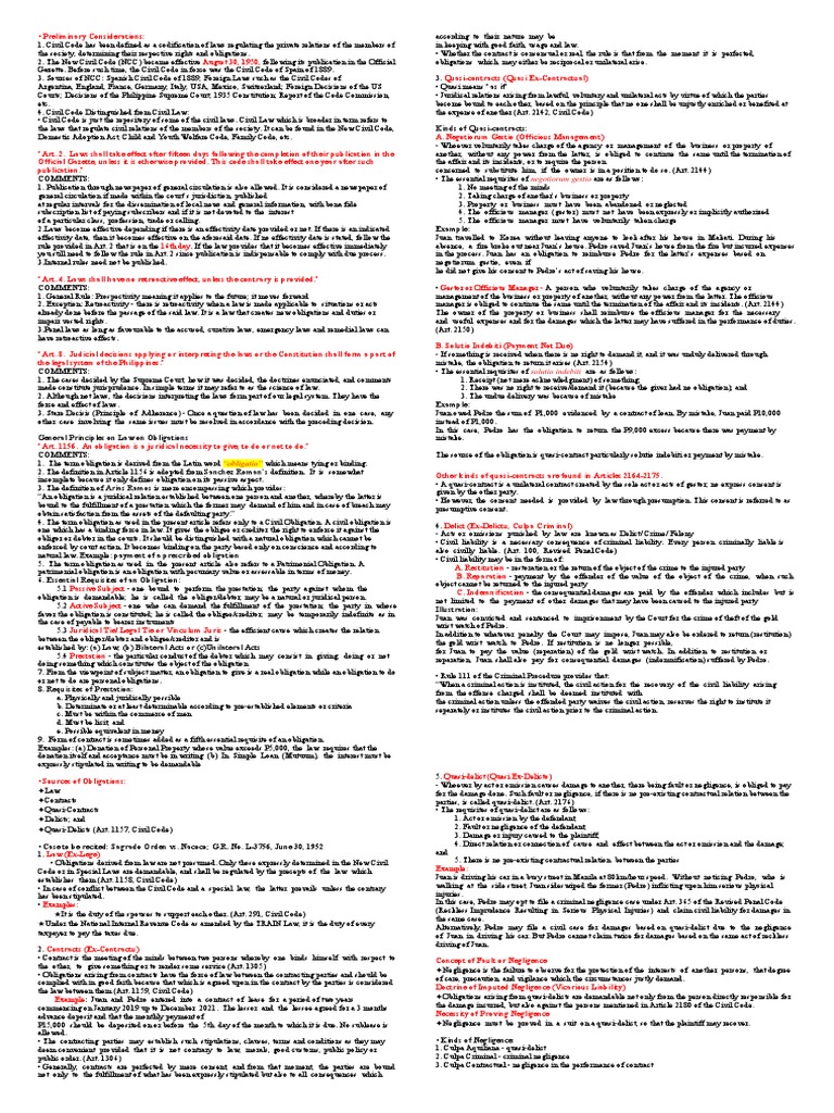 Negotiorum Gestio: Kinds of Quasi-Contracts | PDF | Crimes | Crime & Violence