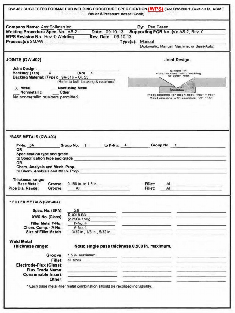 Case Study WPS-PQR (AS-2) | PDF | Welding | Construction